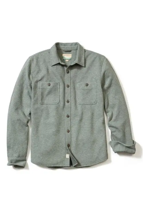 Marine Layer Pacifica Knit Flannel Button-up Overshirt