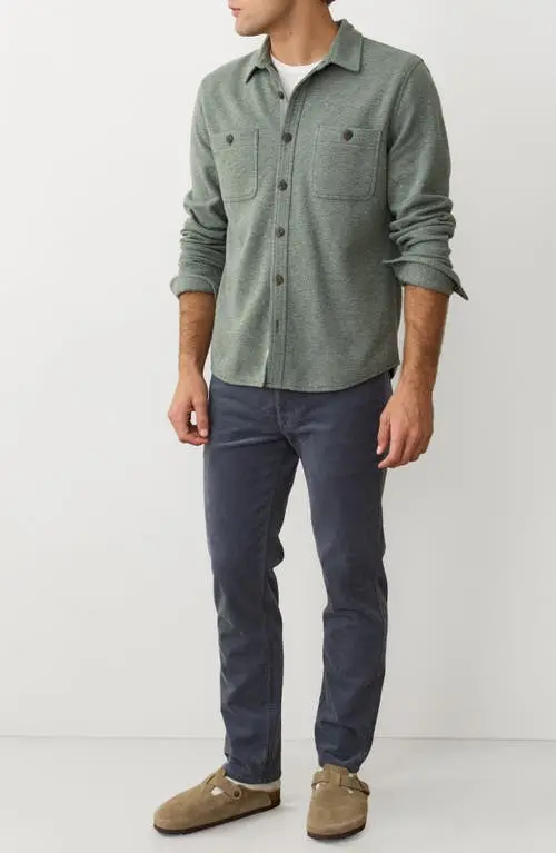 Marine Layer Pacifica Knit Flannel Button-up Overshirt