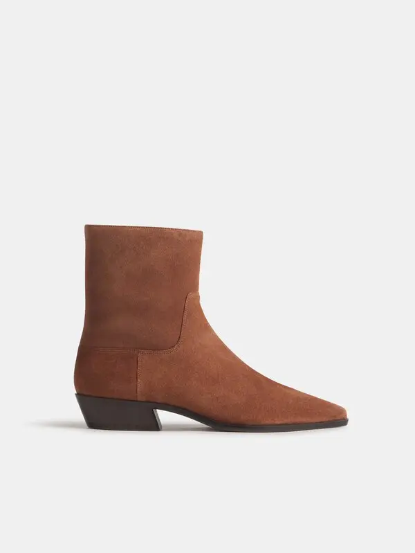 REFORMATION Dominique Ankle Boot - Brown
