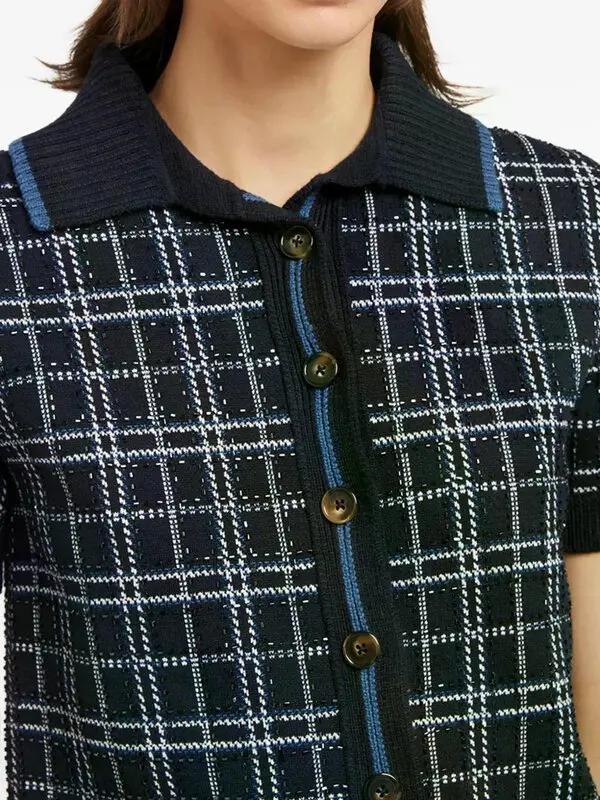 Ports 1961 Check-pattern Short-sleeve Top