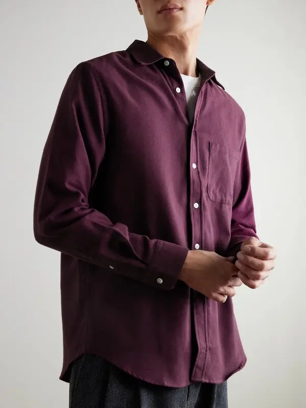 Portuguese Flannel Teca Cotton Shirt - Red