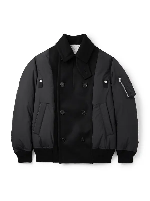 Sacai Double-breasted Down Bomber Jacket