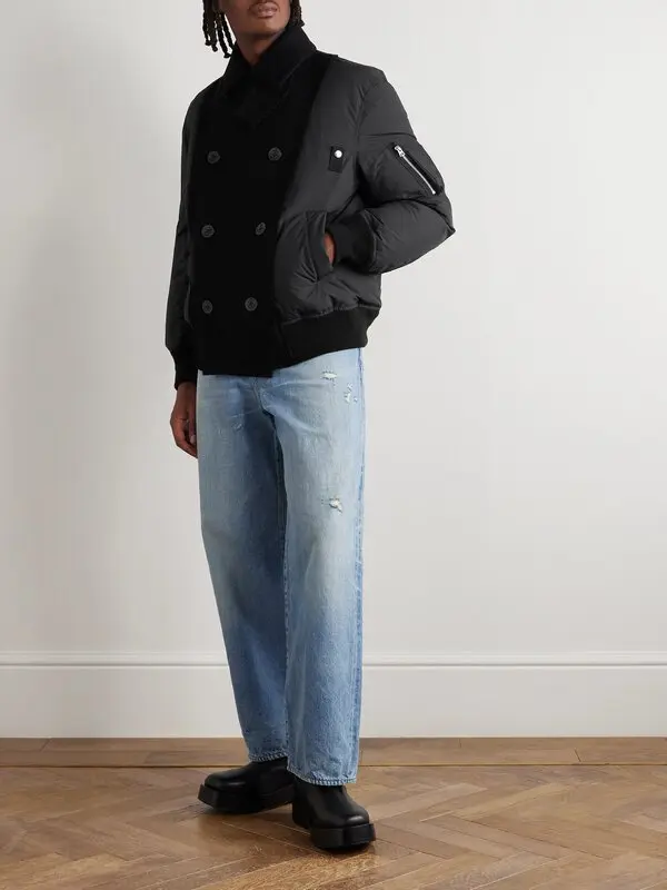 Sacai Double-breasted Down Bomber Jacket