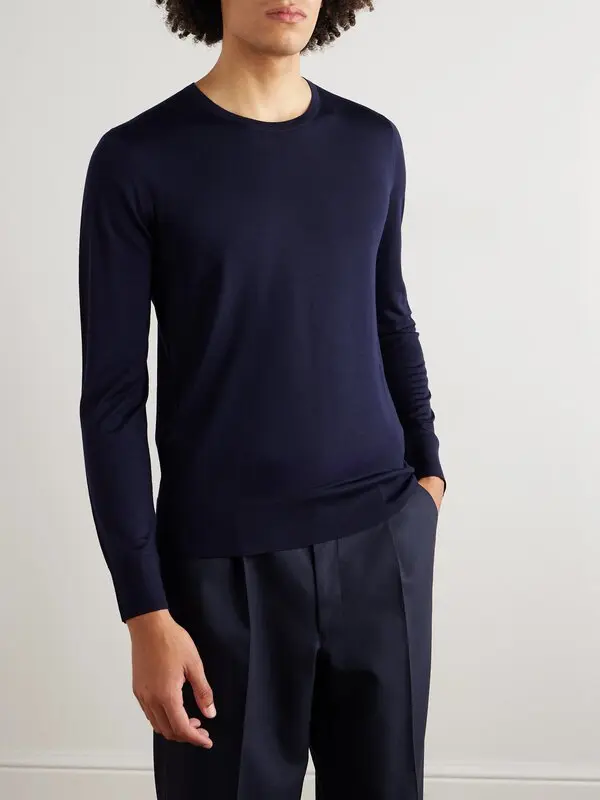 Loro Piana Wish® Virgin Wool Sweater - Blue