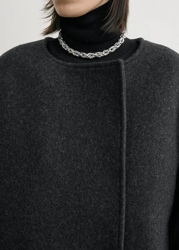 TOTEME Collarless Felt Coat