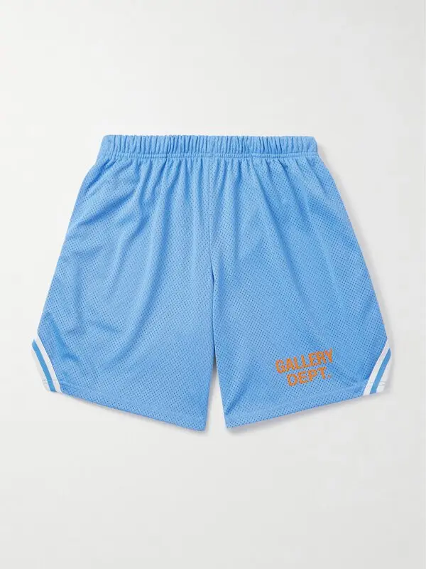 GALLERY DEPT. Venice Court Wide-leg Logo-print Mesh Shorts - Blue
