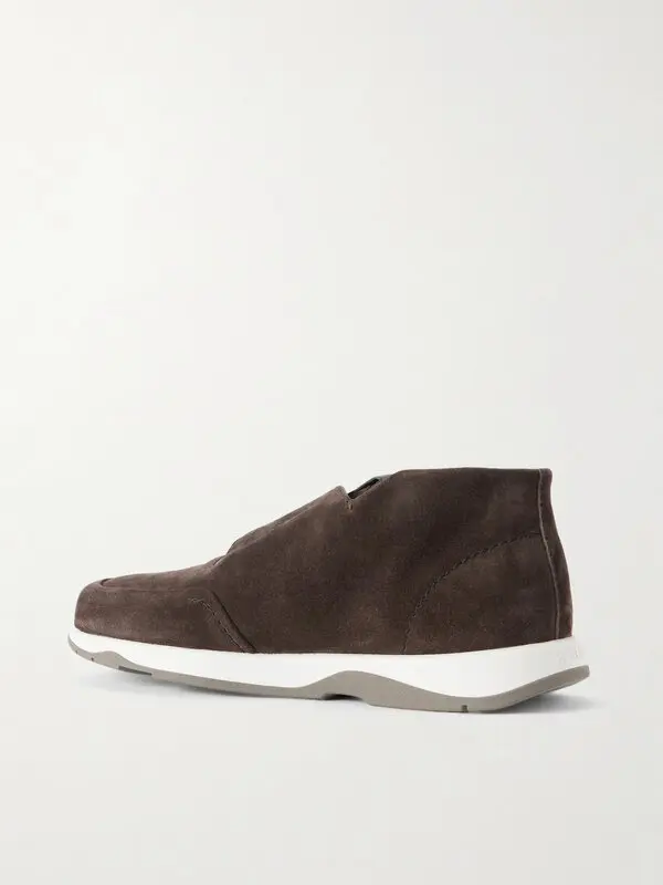 Berluti Echappée Suede Slip-on Sneakers