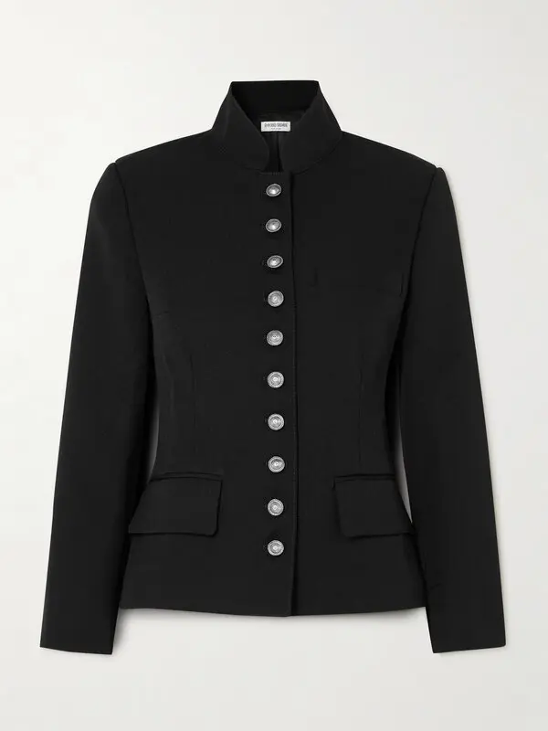 EMPORIO SIRENUSE Tolly Embellished Wool-twill Jacket