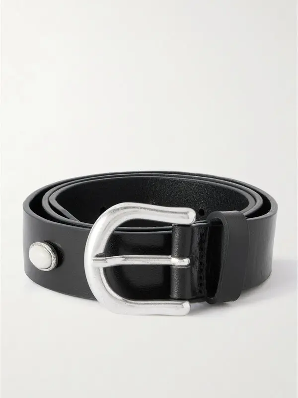 A KIND OF GUISE Dashi 3cm Embellished Leather Belt - Gray
