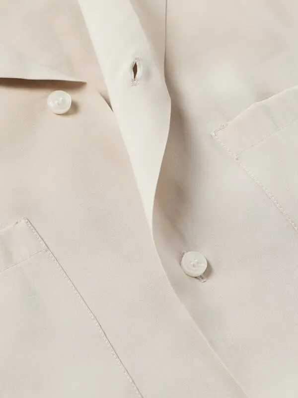 Amiri Convertible-collar Logo-flocked Modal-blend Shirt