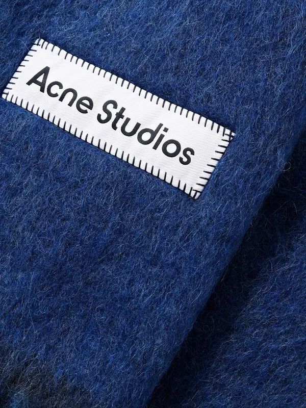 Acne Studios Vally Fringed Knitted Scarf