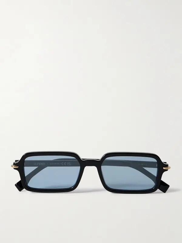 Fendi Selleria Rectangle-frame Sunglasses - Black