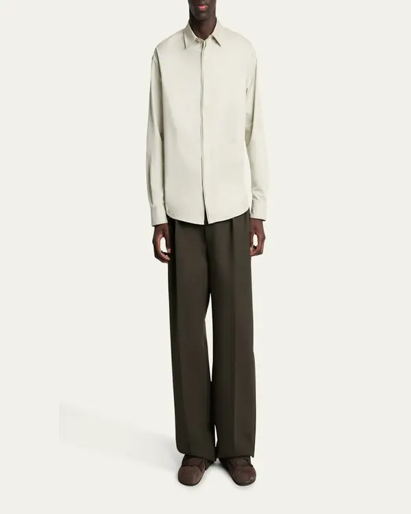 Jacquemus Simon Cotton Herringbone Sport Shirt