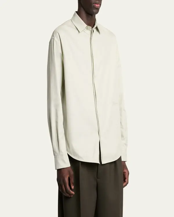 Jacquemus Simon Cotton Herringbone Sport Shirt