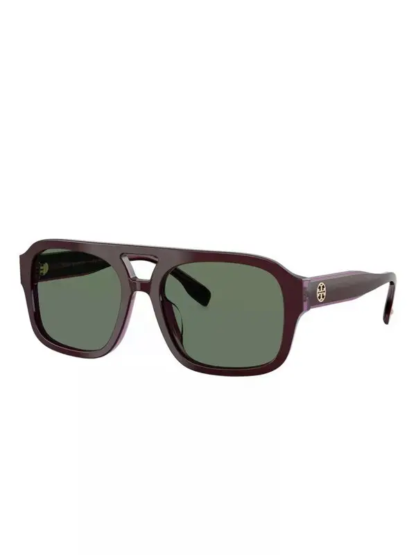 Tory Burch Double-bridge Sunglasses With Logo Detail