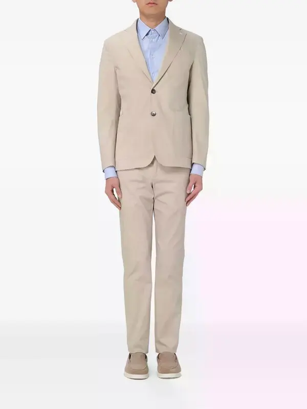 MANUEL RITZ Two-button Patch-pocket Blazer - Neutrals