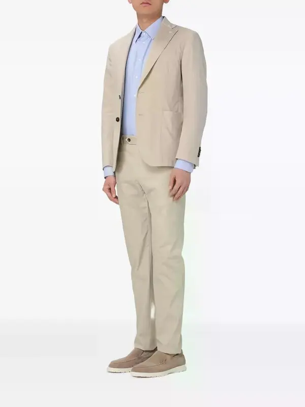 MANUEL RITZ Two-button Patch-pocket Blazer - Neutrals