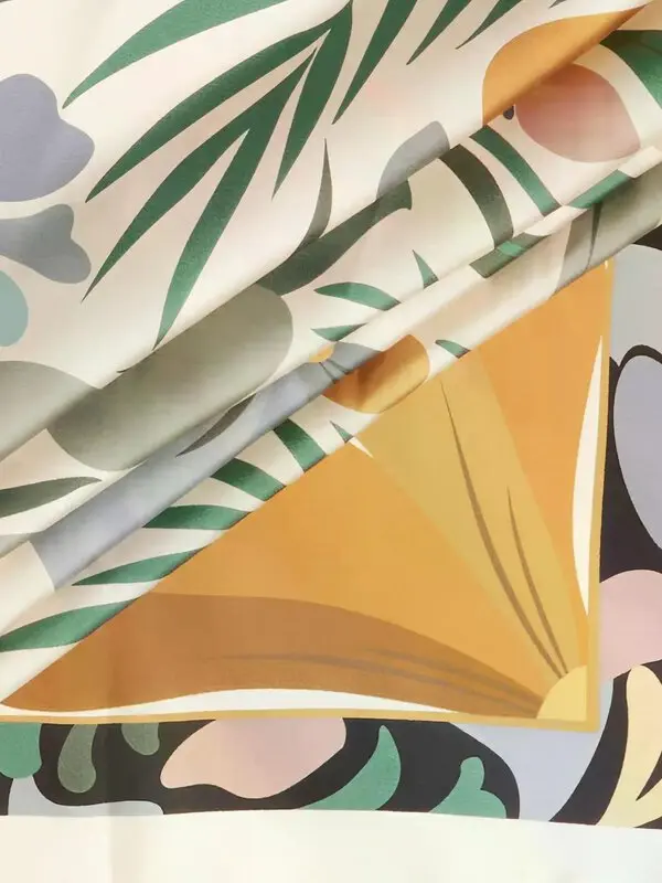 LANCEL Reve De Fleurs-print Square Scarf - Green
