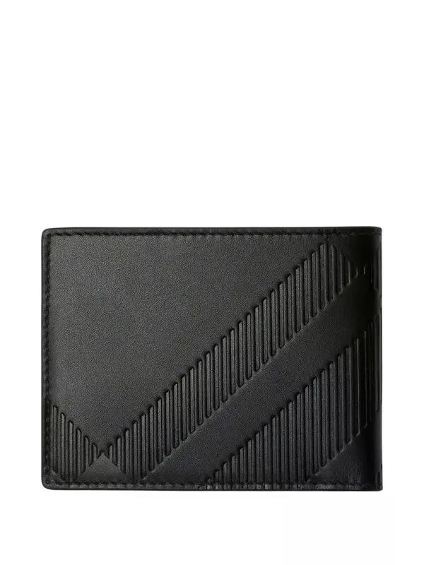 Burberry Embossed Check Bi-fold Wallet