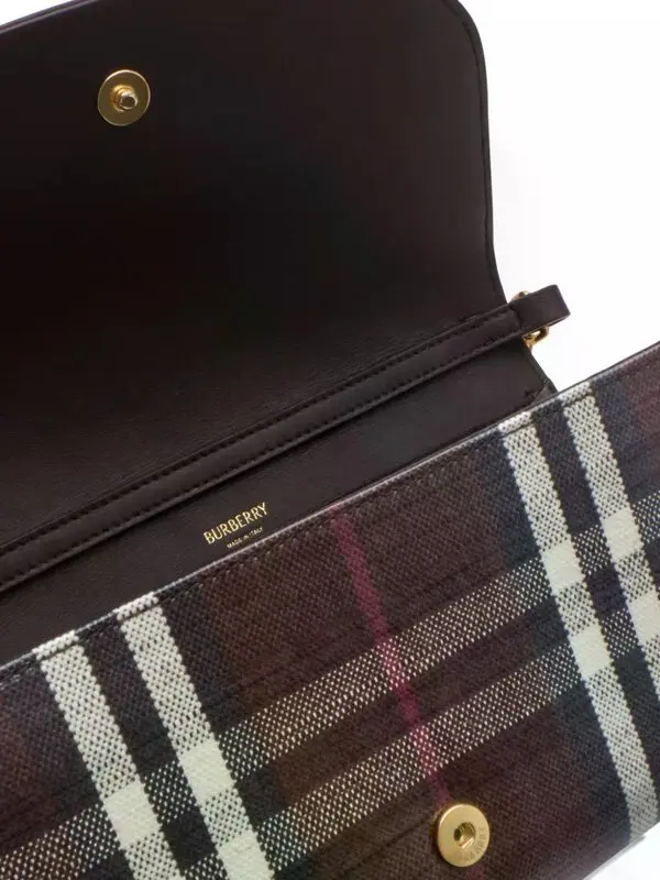 Burberry Highlands Check-pattern Chain Wallet - Red