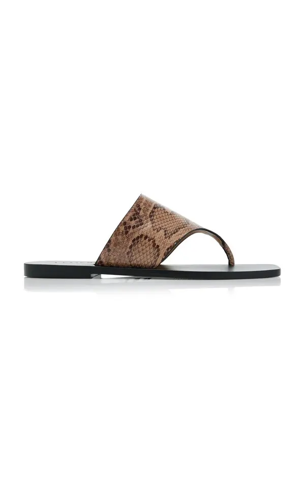 A.emery Paton Snake-effect Leather Sandals - Animal
