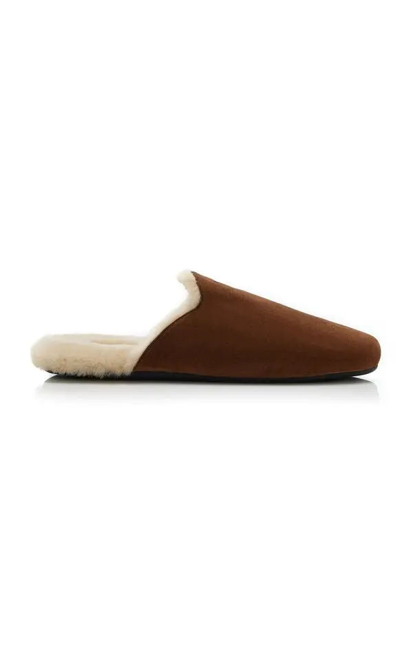 Prada Shearling Slippers - Brown