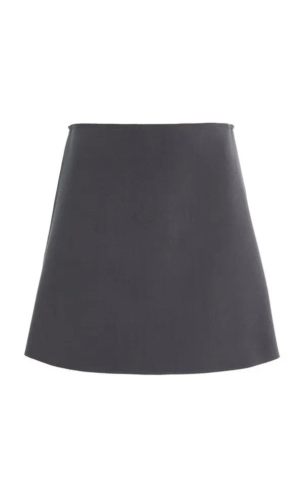 BIRROT Exclusive Lay3 Crepe Mini Skirt - Silver