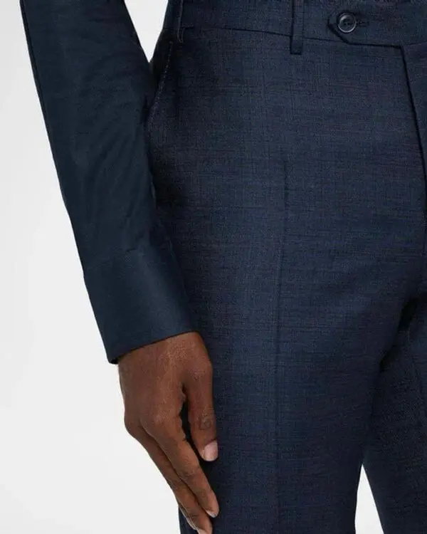 Canali Apos;s Denim Effect Wool Peak Lapel Suit