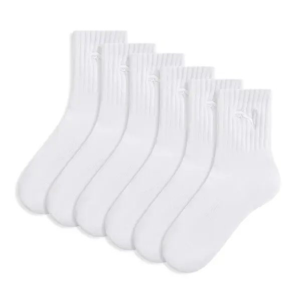 PUMA Quarter Crew Socks 3 Pairs - White