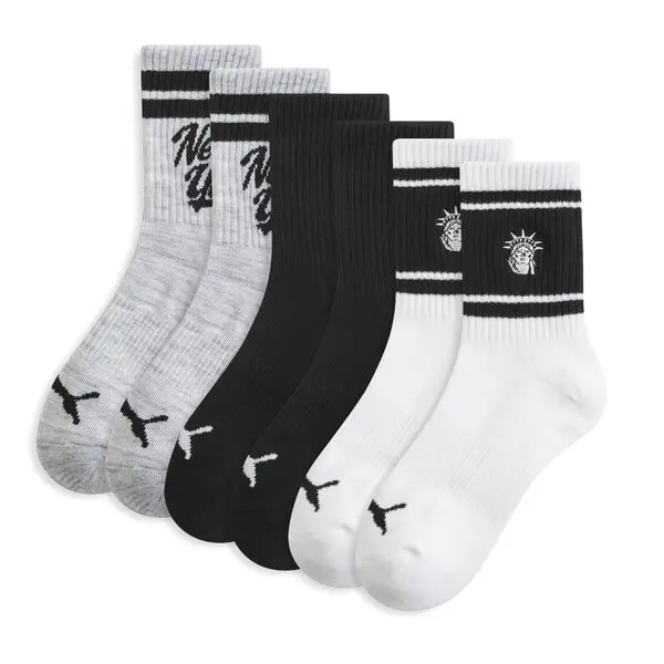 PUMA Nyc Low Crew Socks 3-pack - White