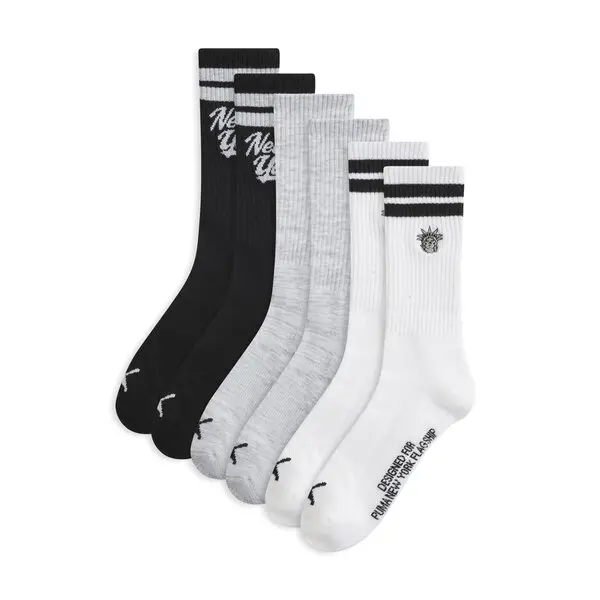 PUMA Terry Crew Socks Pack Of 3 - White