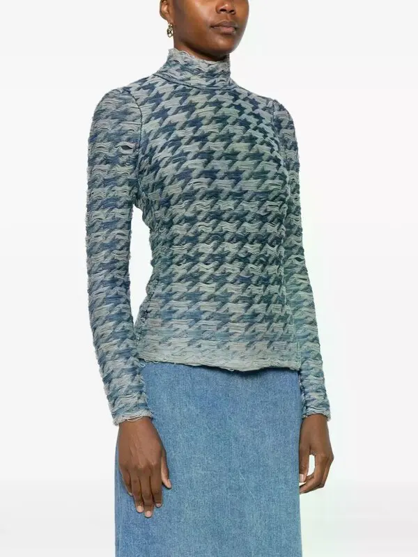DIESEL Wave-patterned Turtleneck Sweater