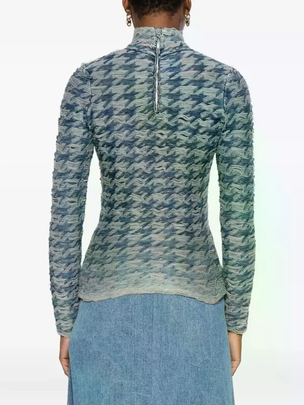 DIESEL Wave-patterned Turtleneck Sweater