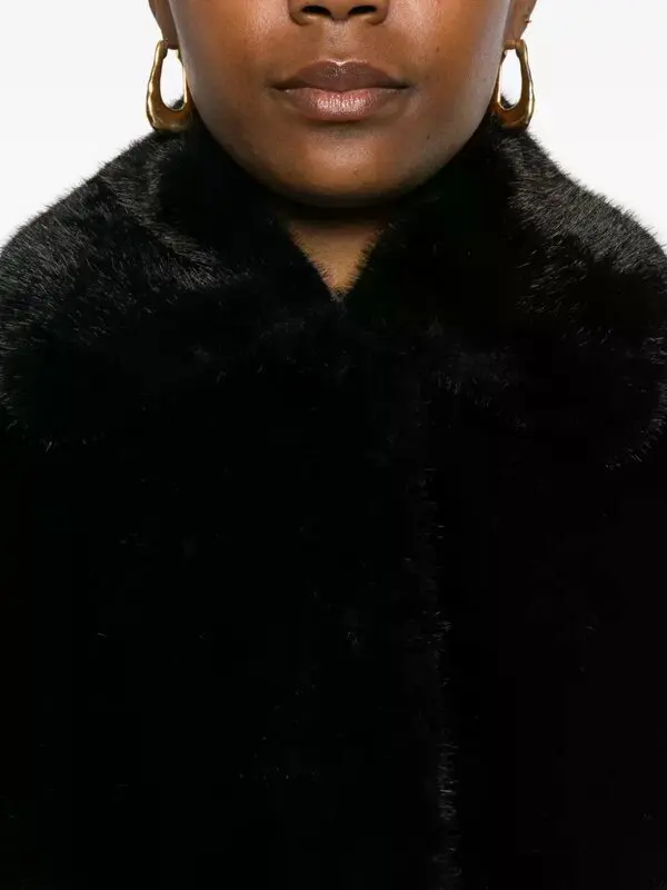 Patrizia Pepe Faux-fur Leather-trimmed Jacket