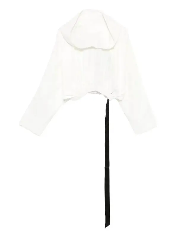 Rick Owens Elasticated Hem Hoodie - White