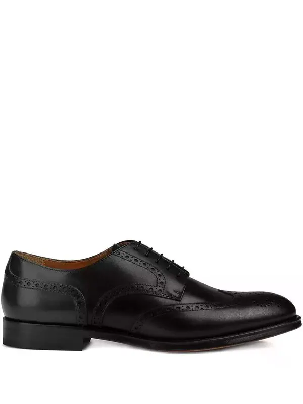 DOUCAL'S Leather Lace-up Brogues - Black