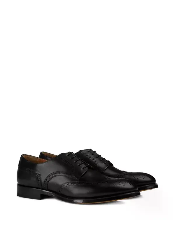 DOUCAL'S Leather Lace-up Brogues - Black