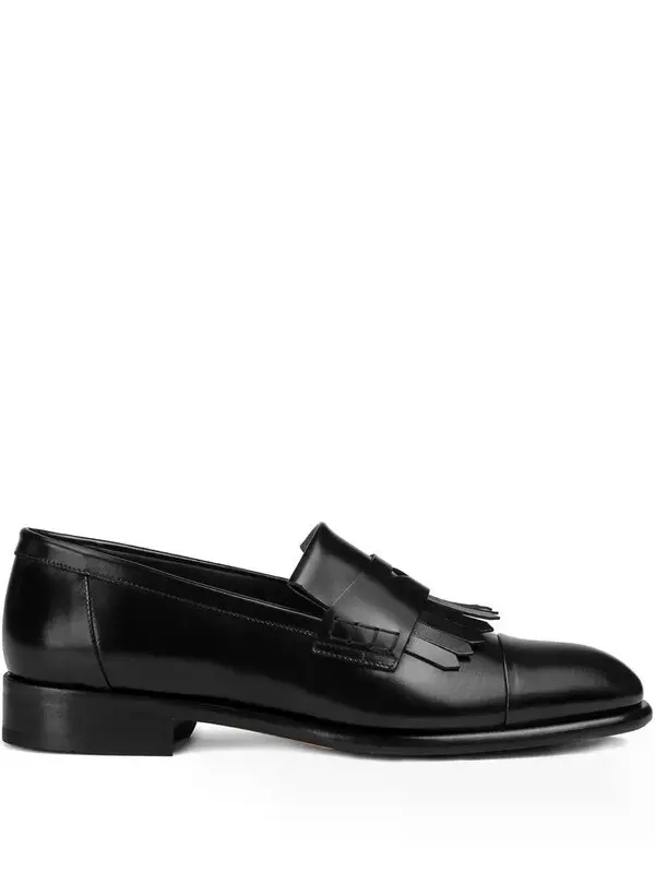DOUCAL'S Leather Fringe Loafers