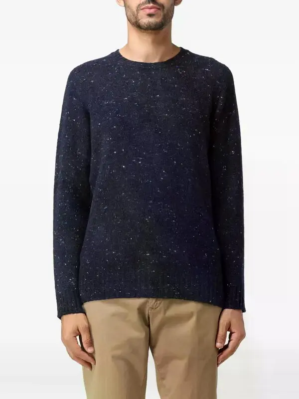 DRUMOHR Speckled Round-neck Sweater - Blue