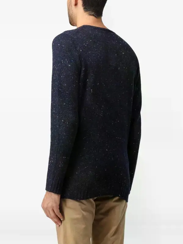 DRUMOHR Speckled Round-neck Sweater - Blue