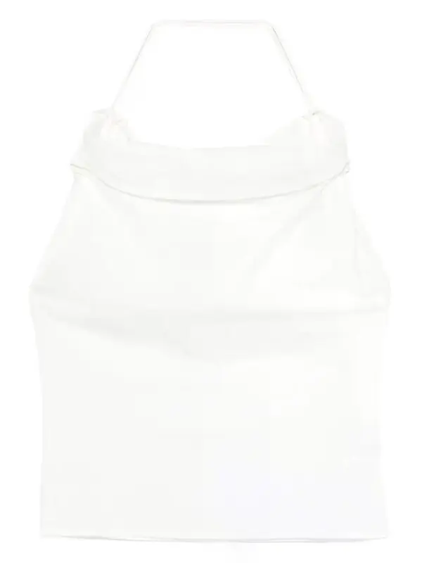 Paris Georgia Christophe Halterneck Draped Top - White