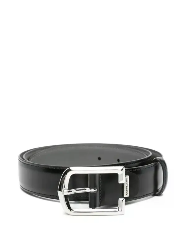 Corneliani Leather Belt - Black