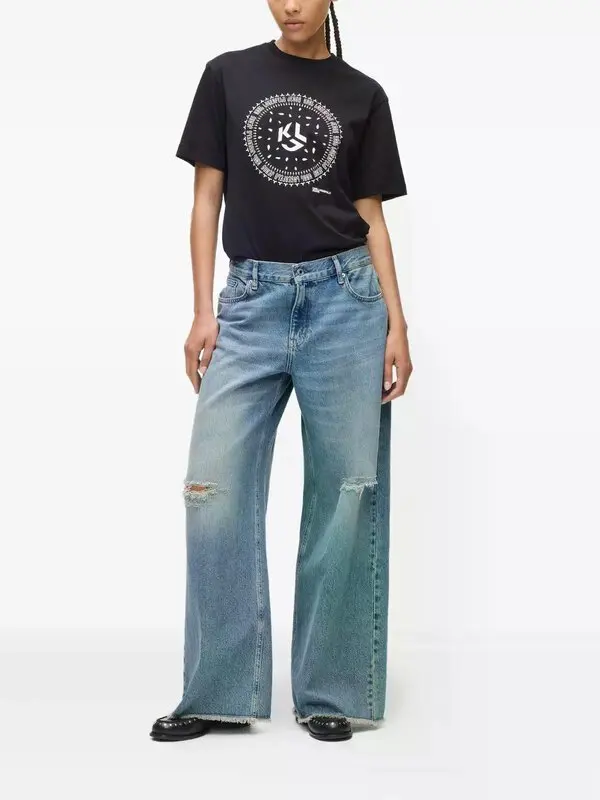 Karl Lagerfeld Frayed Jeans