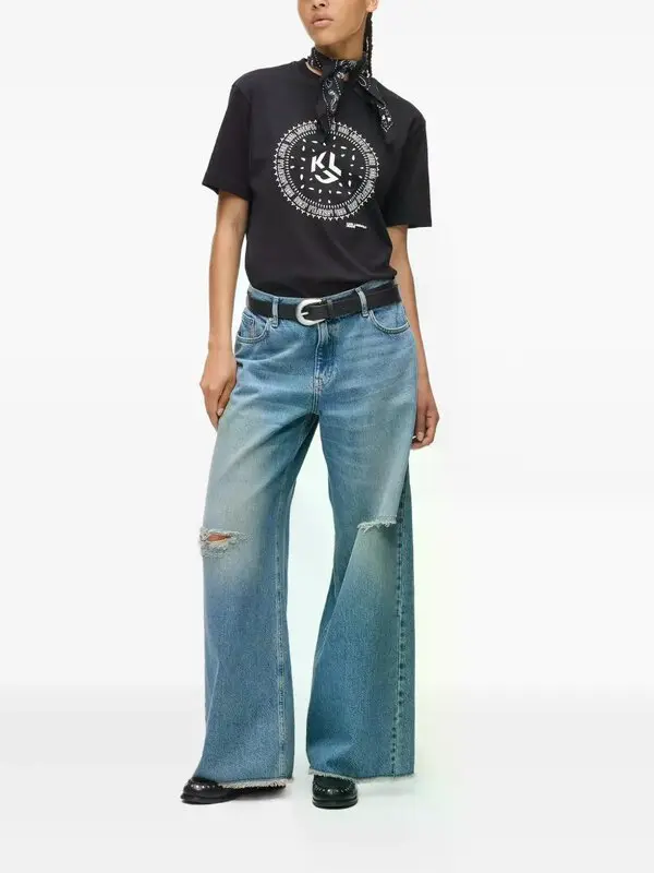Karl Lagerfeld Frayed Jeans