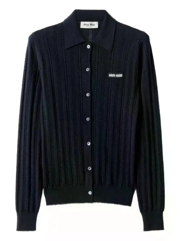 Miu Miu Cashmere Buttoned Cardigan - Blue