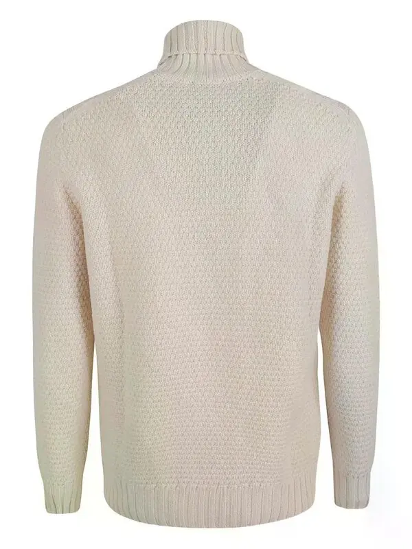 DRUMOHR Turtleneck Cable-knit Sweater - Neutrals