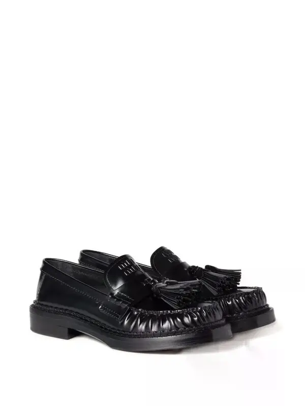 Miu Miu Tassel-embellished Loafers - Black