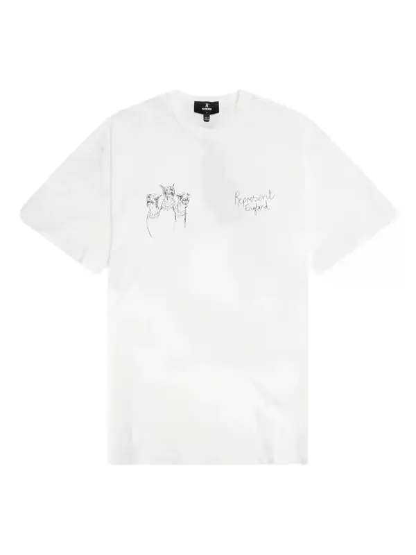 REPRESENT Hand Drawn Thoroughbred Graphic-print T-shirt - White