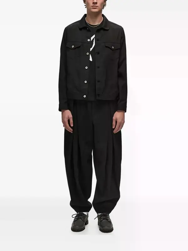 BLACK COMME DES GARÇONS Button-fastening Collared Jacket
