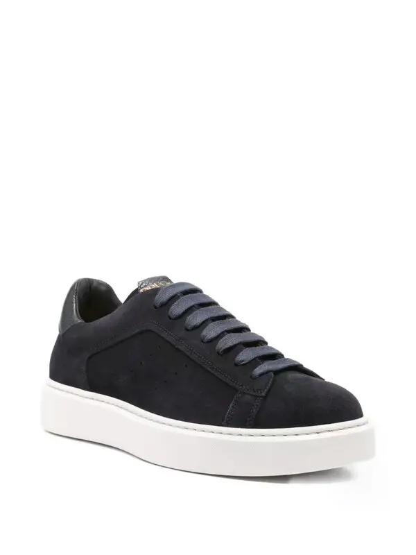 DOUCAL'S Clay Suede Lace-up Sneakers - Blue